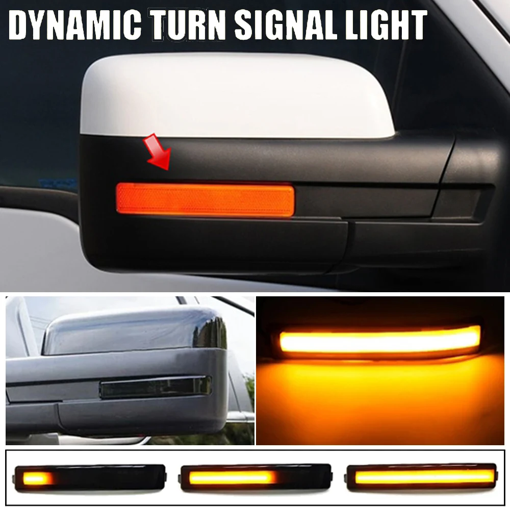 LED Dynamic Side Mirror Turn Signal Lights For Ford F150 F-150 2009 ...