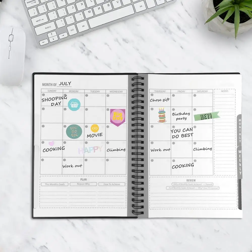 Newyes Smart Notebook A5 Erasable Planner Weekly Monthly Yearly Agenda ...