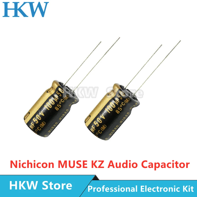 10pcs New Nichicon Muse Kz Series 25v 50v 100v 10uf 22uf 33uf 47uf 100uf 220uf 470uf 1000uf Hi ...