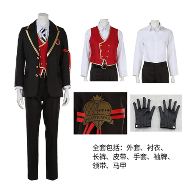 Game Twisted Wonderland HEARTSLABYUL Deuce Riddle Cater Ace Trey School ...