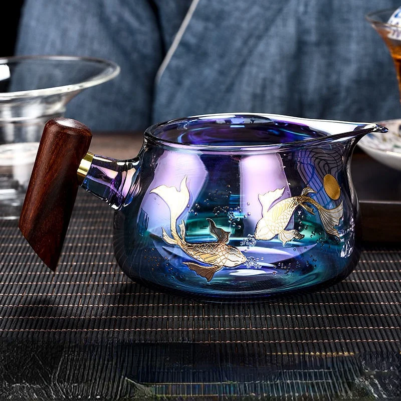 Colorful Fair Cup Enamel Tea Cup Thick Heat resistant Glass Kung Fu ...