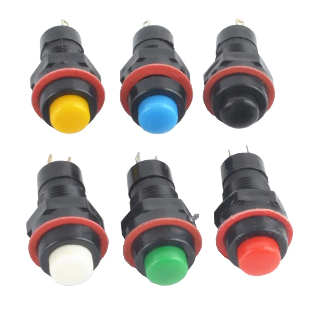 10 PCS 10mm self locking/self reset OFF ON Push Button Switch 2A/125V ...