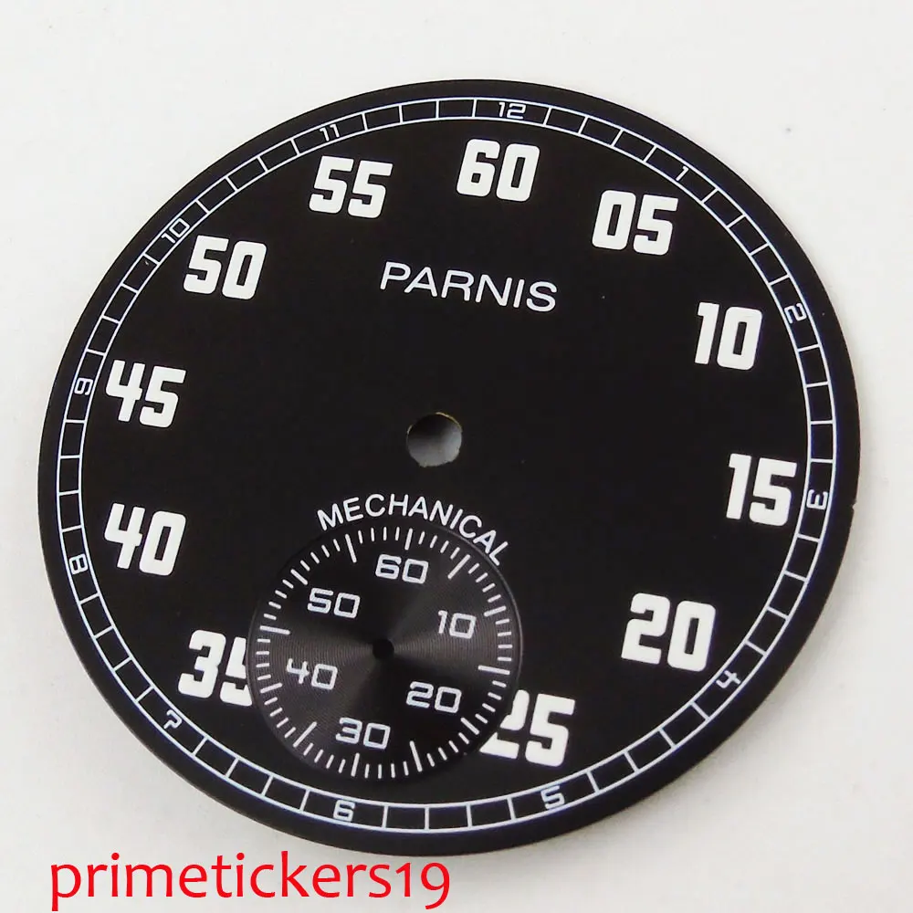 38-9mm-Parnis-black-dial-white-numbers-fit-6498-hand-winding-movement ...