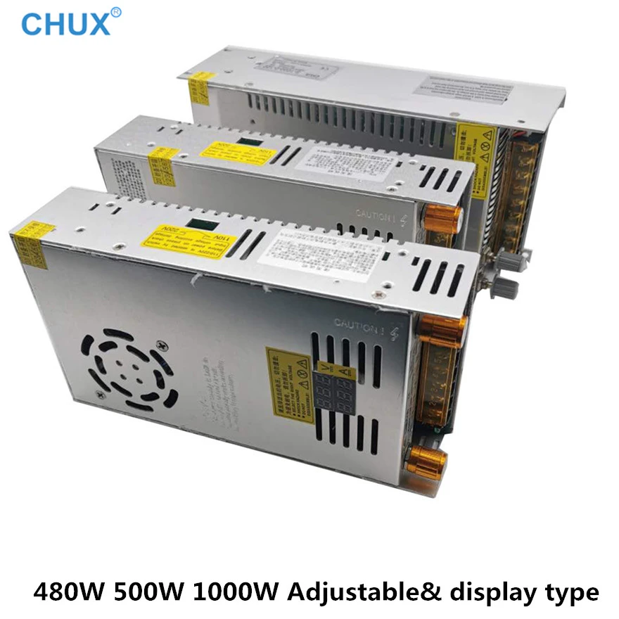 480w 500w 1000w Adjustable Switching Power Supply Digital Display 5v ...