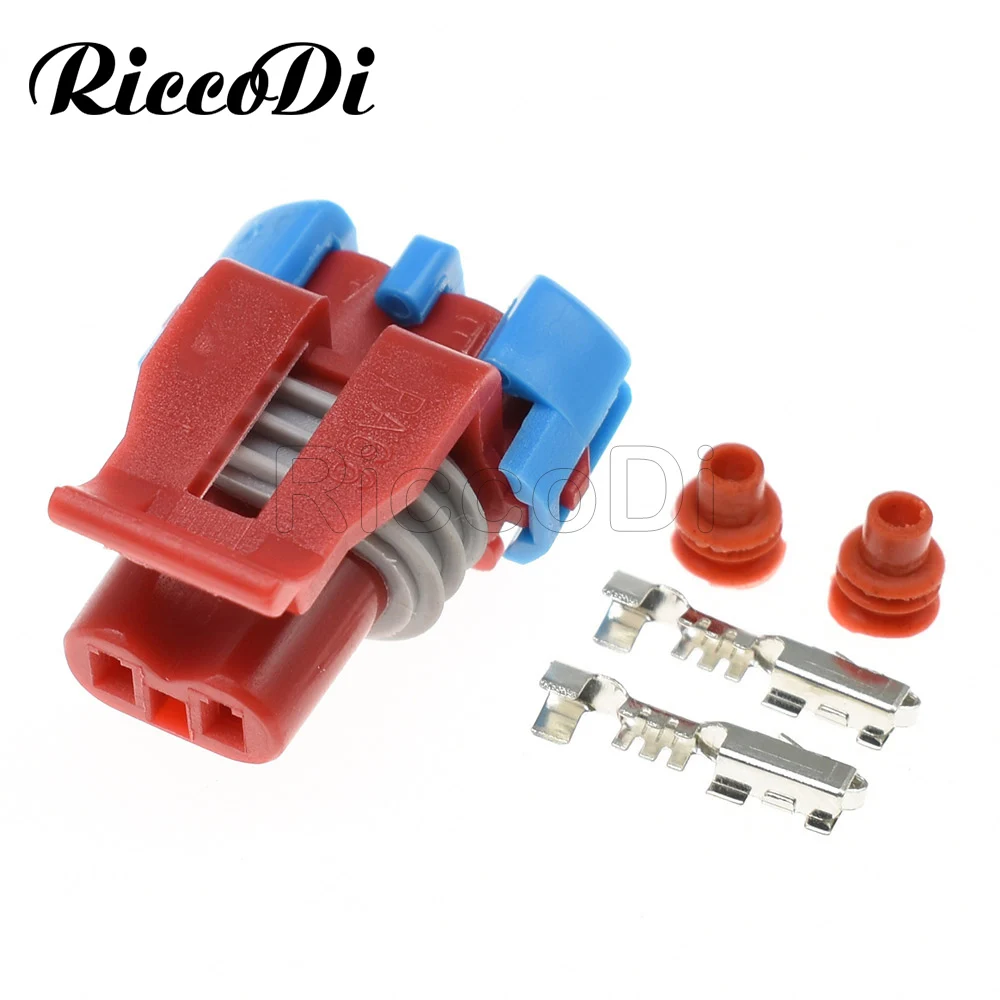 1/5/10/20set Red 2 Way Female Waterproof Plug Wire Connector With ...