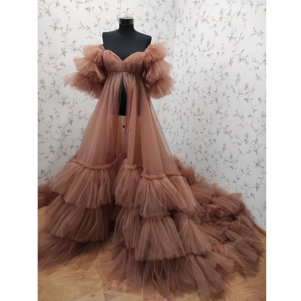 Fluffy Tulle Maternity Photoshoot Dress for Pregnancy Photography Off ...