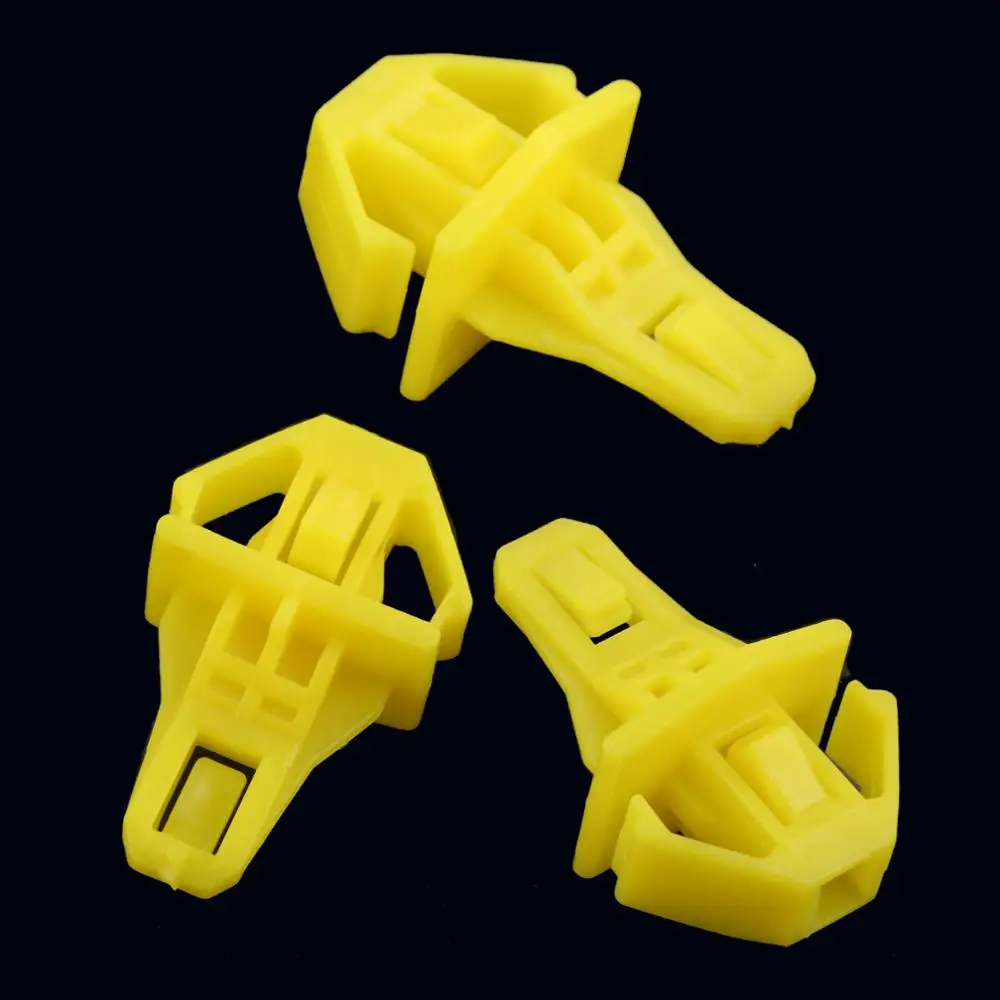 10PCS Auto Fastener Car Bumper Moulding Clips Nylon Rivets Yellow Fits ...