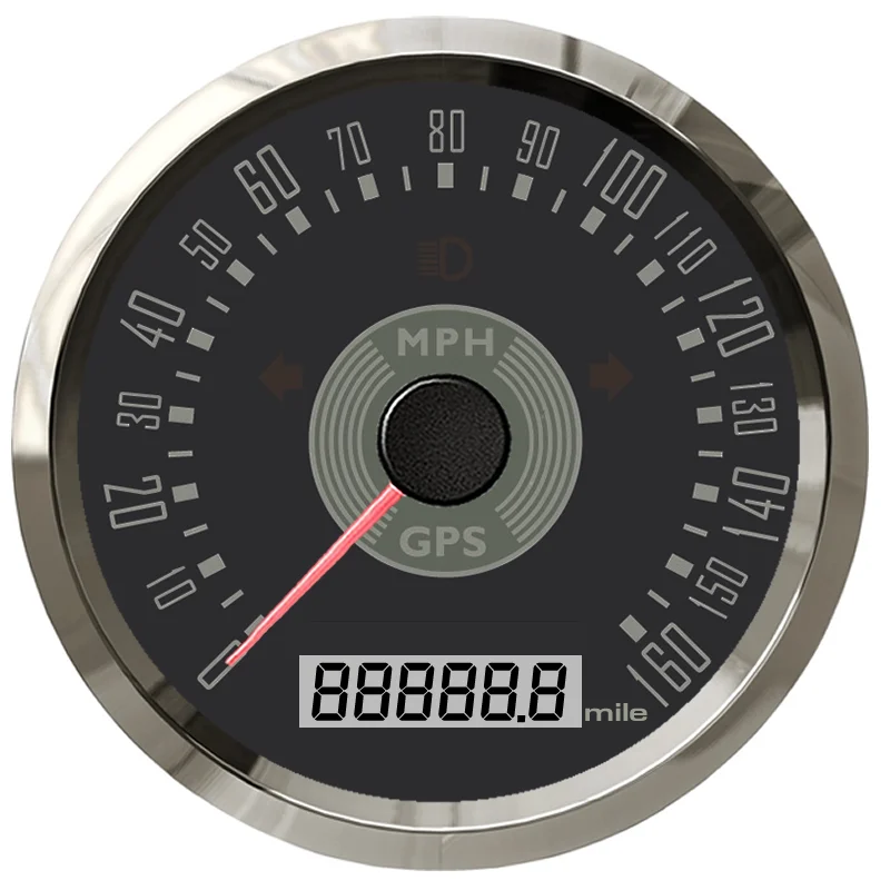 Old-fashioned 160mph Gps Speedometer 999999miles Odometer 85mm With ...