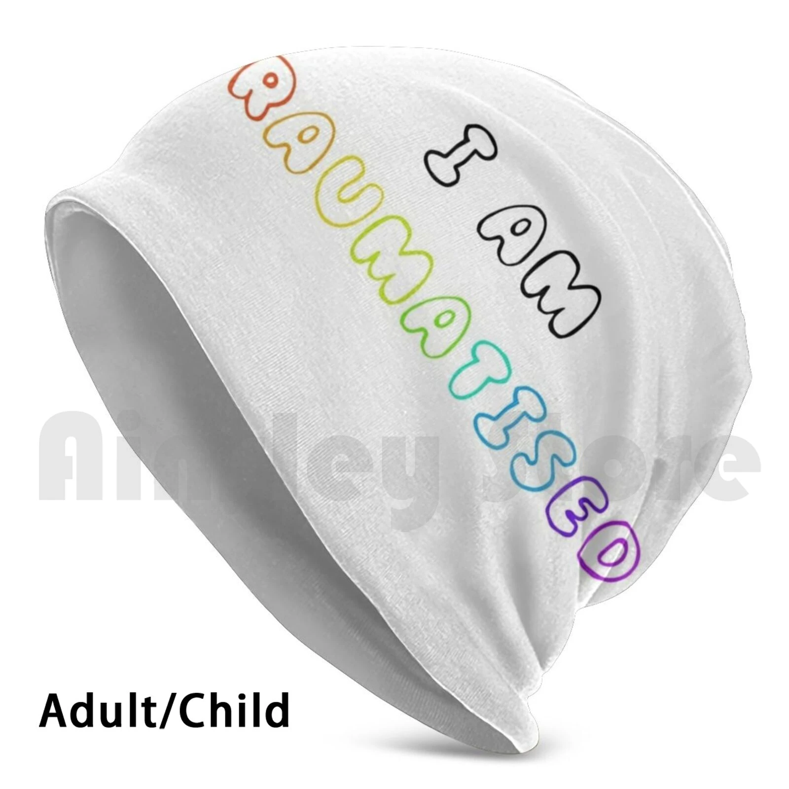 I Am Traumatised Beanies Knit Hat Hip Hop Trauma Traumatised Mental ...