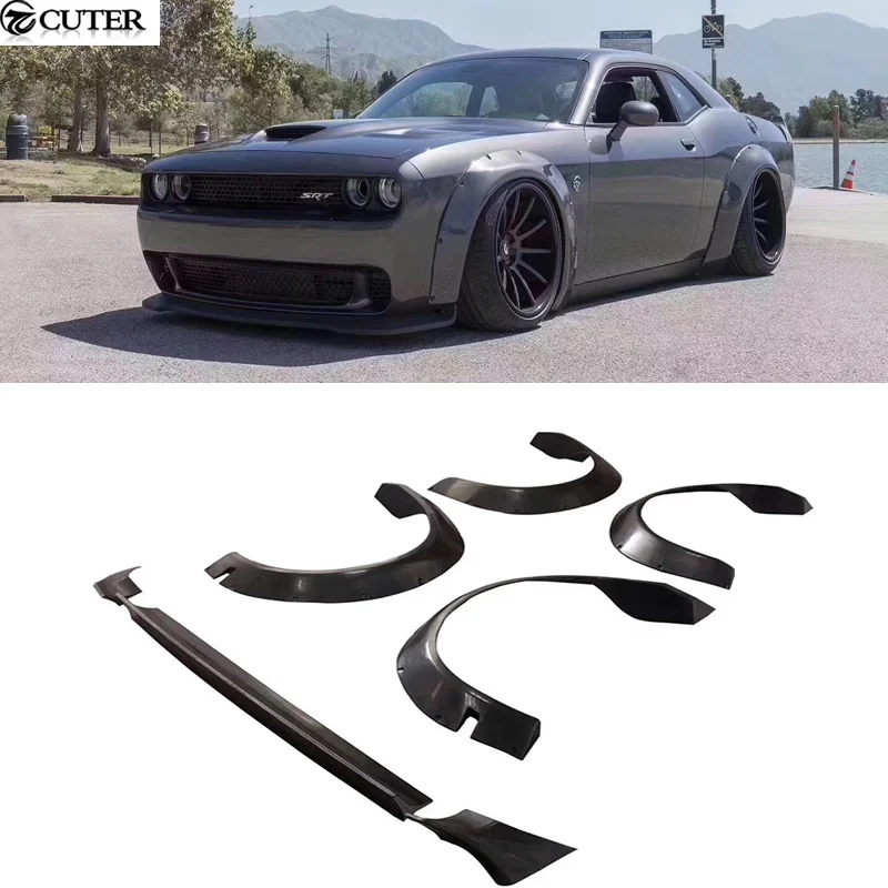 For-Challenger-Wide-Car-Body-Kit-Car-Wheel-Eyebrows-Rear-Spoiler-Wings ...