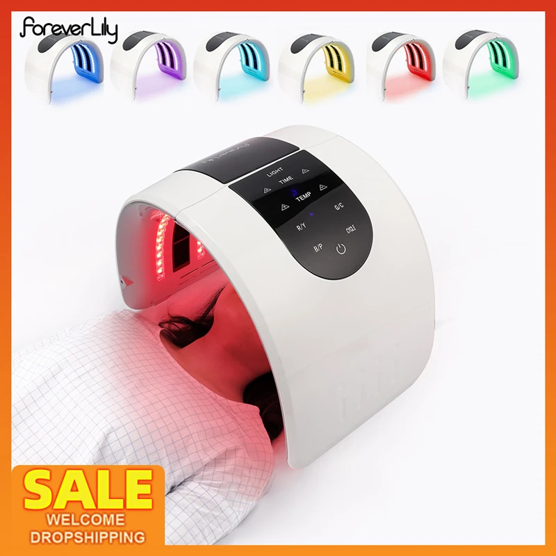 Face LED Mask Photodynamic Therapy Heating Treatment Beauty Machine ...