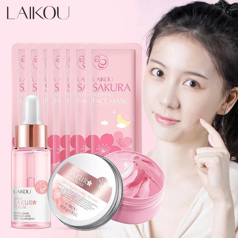 Sakura-Face-Care-Deep-Cleansing-Sakura-Mud-Mask-Whitening-Face-Serum ...
