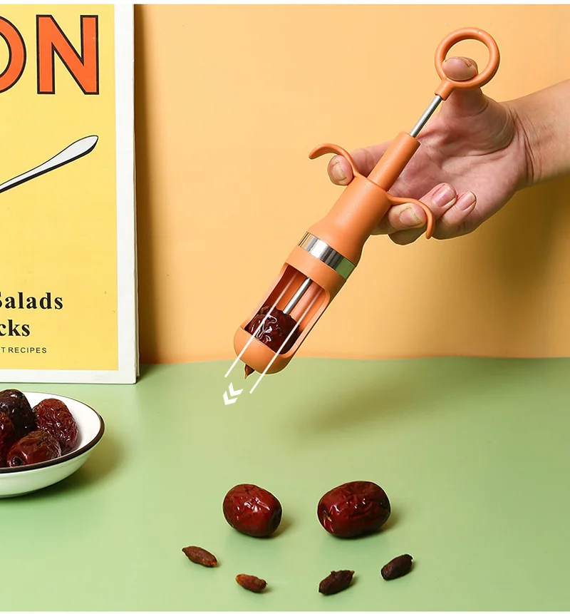 Creative Red Date Pitting Device Kitchen Gadget Fruit Pit Separator ...