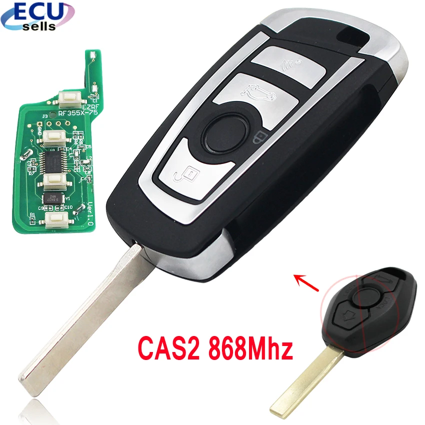 Modified Floding Remote Key 868mhz For For Bmw E46 E39 E60 E38 E53 E36 ...