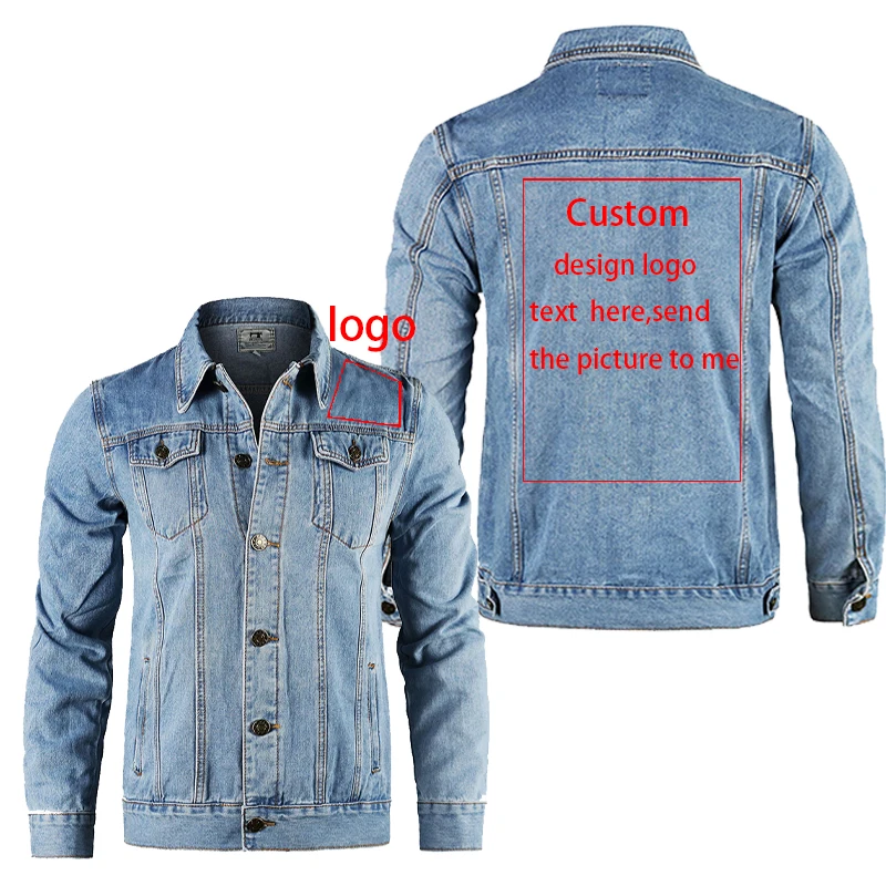 DIY-logo-Custom-Denim-Jacket-Men-Casual-Lapel-Single-Breasted-Jeans ...