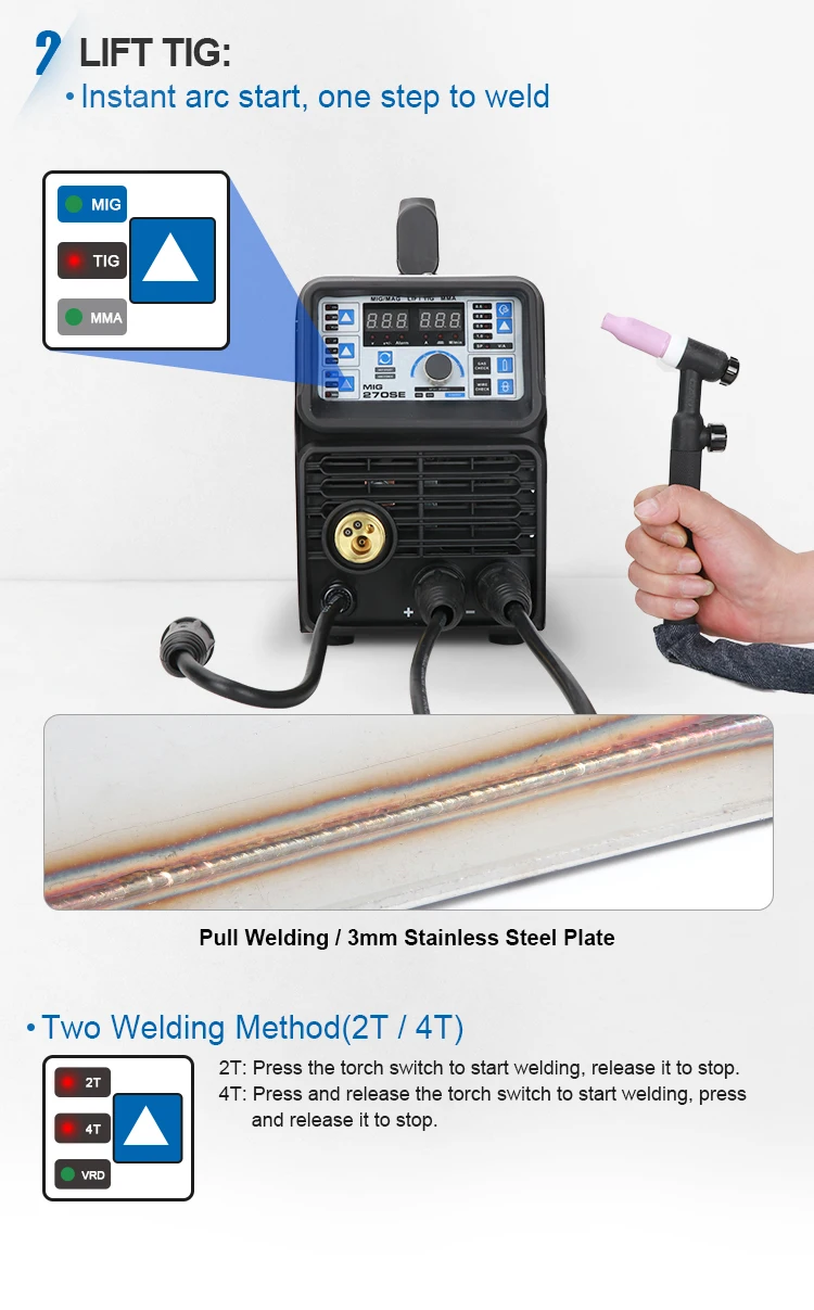 Andeli Mig-270se Portable Intelligent Mig Welder 110v/220v Mig Welding ...