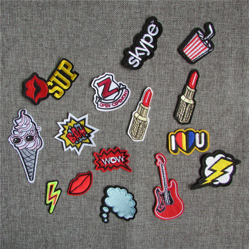 1pcs sell Multiple style Select Hot melt adhesive Applique Embroidery ...