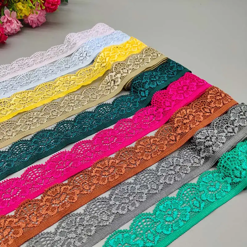 2Yard-Elastic-Lace-Fabric-Ribbon-2-5CM-Wide-Lace-Trim-Ribbon-Diy-Craft ...