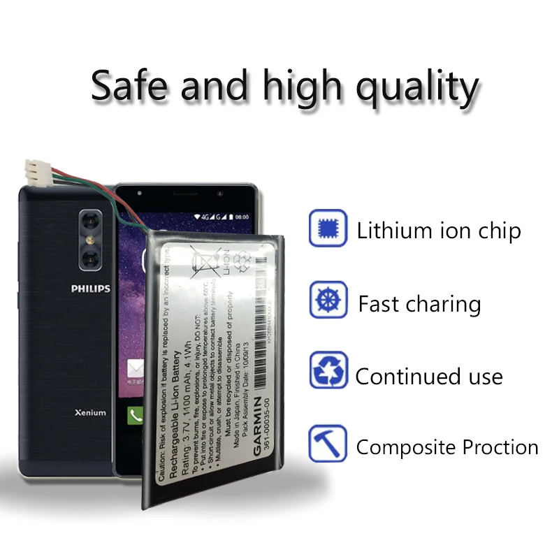 Аккумулятор для Garmin Edge 800 810 Bateria литий-ионный перезаряжаемый ...