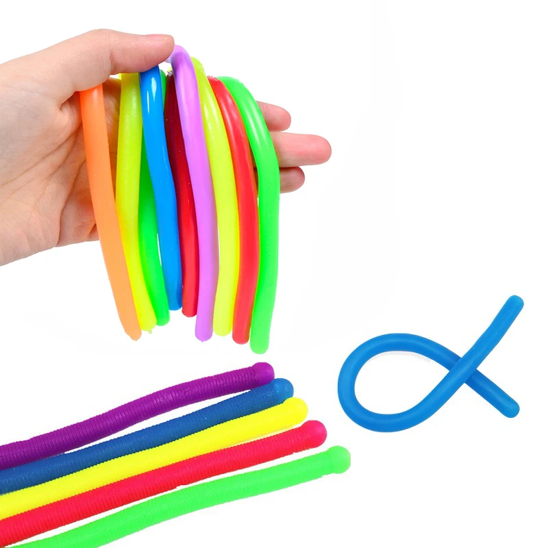 Fidget-Toy-Soft-Rubber-Sausage-Noodle-Elastic-Rope-Toys-Stretch-String ...