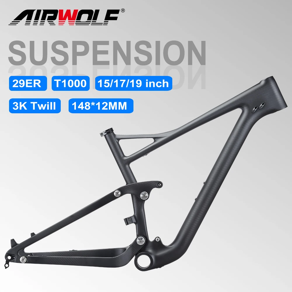 AIRWOLF Enduro Carbon Frame 29 Suspension Mtb Frame Boost 148 or 142 ...