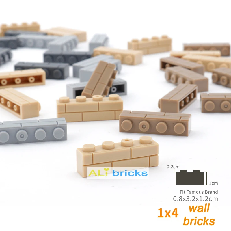 80pcs-DIY-Building-Blocks-Thick-wall-Figures-Bricks-1x4-Dots ...