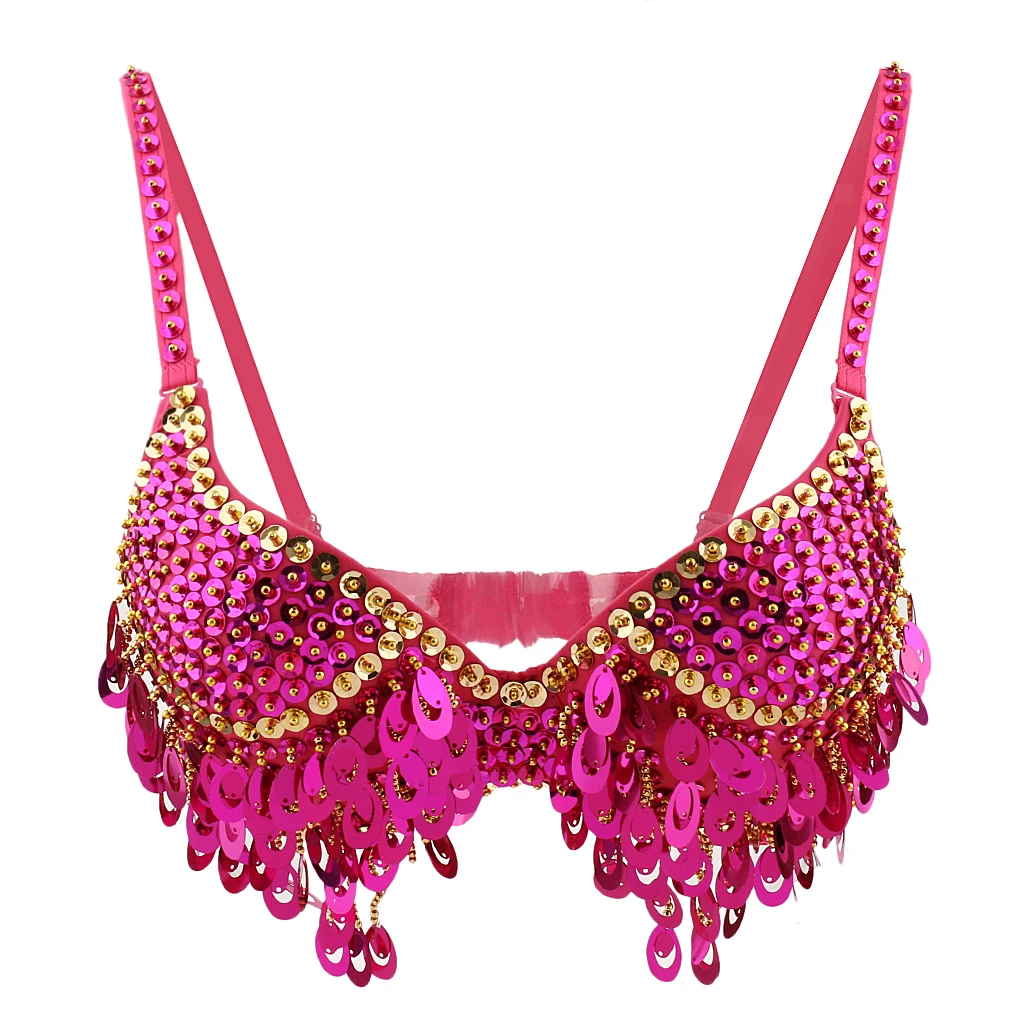 Sparkly-Women-Sequin-Beaded-Bra-Top-Sexy-Tassel-Crop-Top-for-Festivals ...