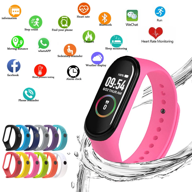 M4-Smart-Watchs-Sport-Wristbands-For-Women-LED-Screen-Fitness-Traker ...