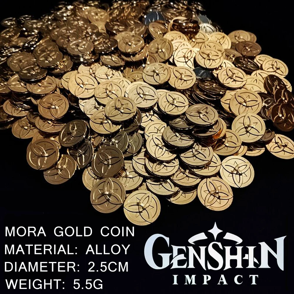 Genshin-Impact-Mora-Gold-Coin-Gold-Plated-Role-Playing-Accessories ...
