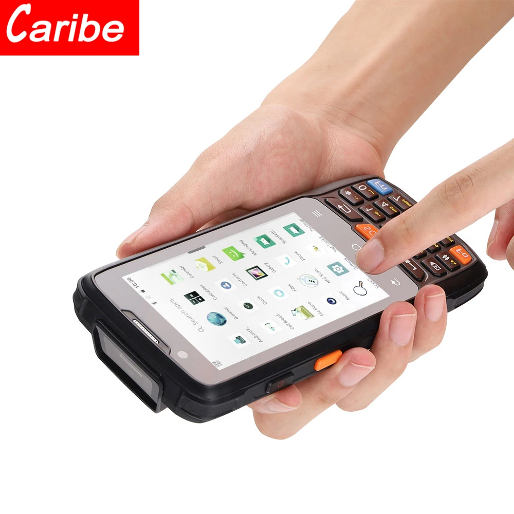 Caribe Pl-40l Large Screen 1d Bluetooth Android Barcode Scanner Pda ...