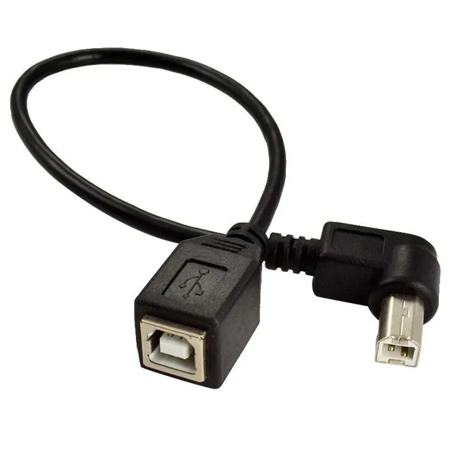 High Speed 25CM M/F USB 2.0 Type B 90 degree Left Right UP Down Angle Male to Female Right Angle ...