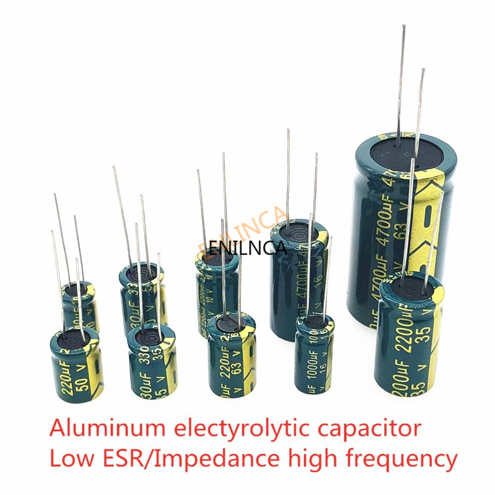 High Frequency Low ESR Aluminum Capacitor 20% 10V 16V 25V 35V 50V 400V 100UF 220UF 330UF 470UF ...