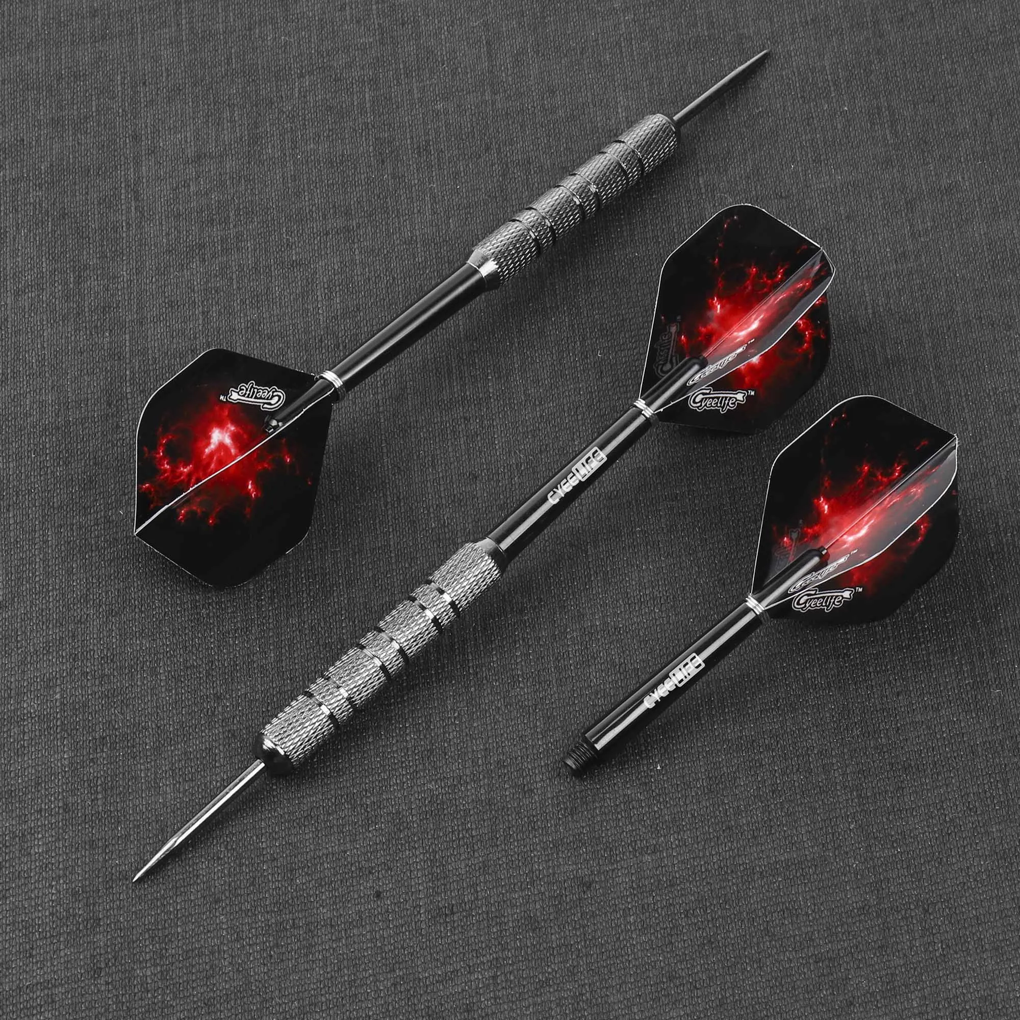 CyeeLife Steel Tip Darts 20/22/30g With Metal Spring O Rings+6 PVC ...