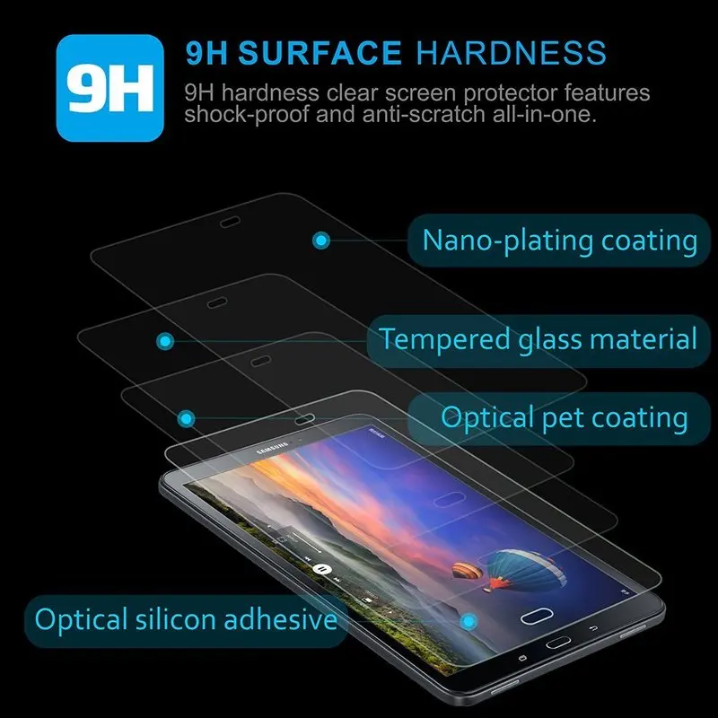 Tablet Screen Protector Tempered Glass For Samsung Galaxy Tab Tab E 7.0 ...