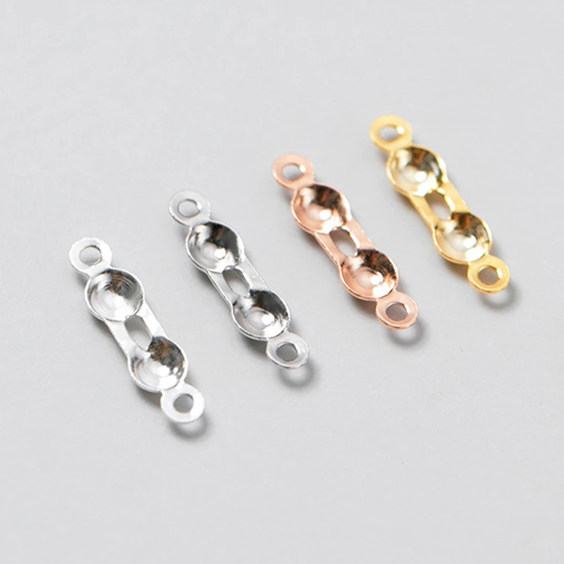 10pcs 925 Sterling Silver Cords Closure End Beads Bracelets Necklace ...