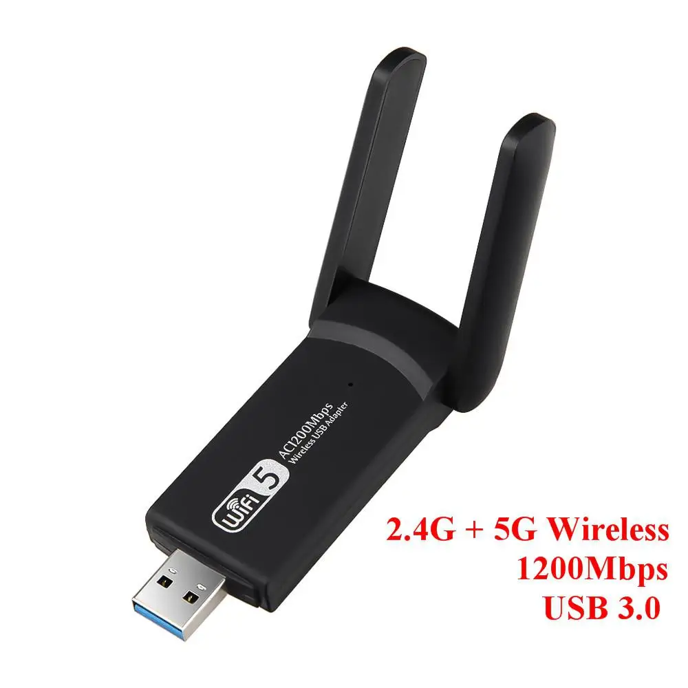 USB 3.0 1200Mbps Wifi Adapter Dual Band 5GHz 2.4Ghz 802.11AC RTL8812BU ...