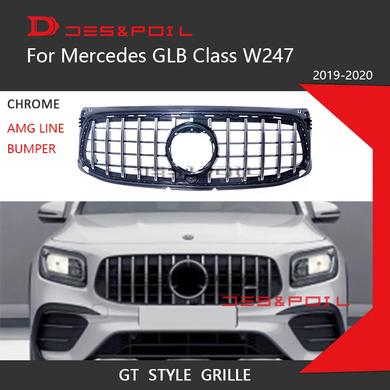 GLB-GT-Panameria-Grill-Black-Silver-For-Mercedes-Benz-W247-X247-Front ...