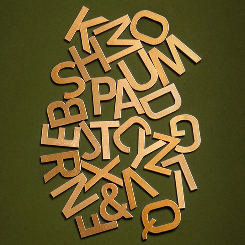 Nordic Stil Messing Englisch Logos Vintage & Moderne Kupfer Buchstaben ...