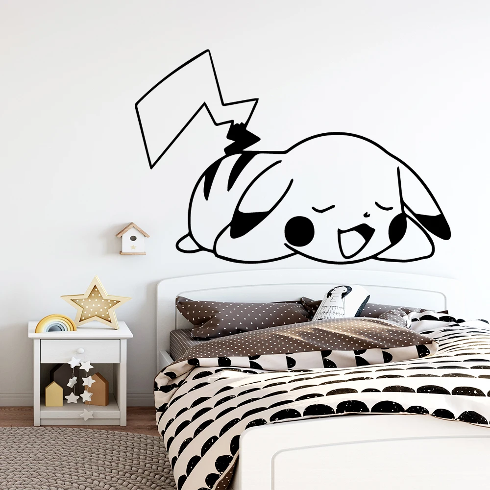 Pokemon Pikachu Cartoon Room Decor Wall Sticker Poster - KawaiiMerch.com
