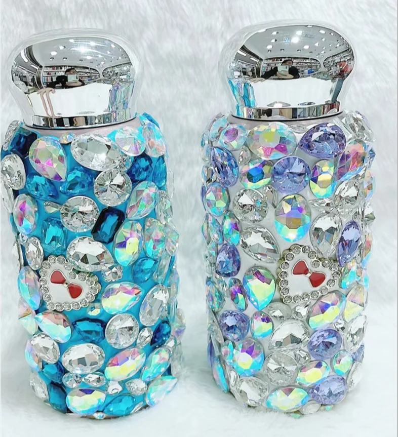 Bouteille isotherme,Bouteille isotherme à strass colorés,contenant ...