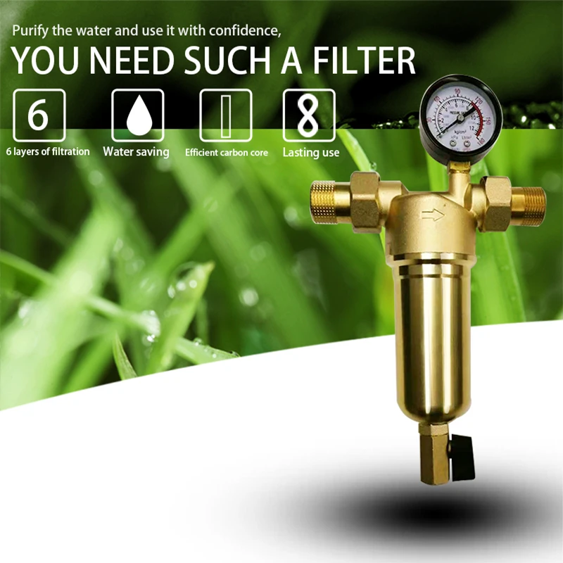 Pre-filter Water Filter Purifier System 0.5/0.75/1inch Pure Brass Body ...