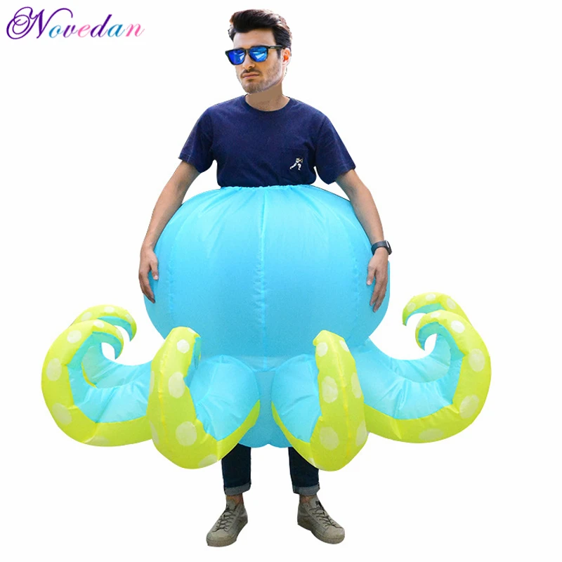 Adult-Halloween-Octopus-Costume-Inflatable-Blow-Up-Fancy-Dress-Under ...