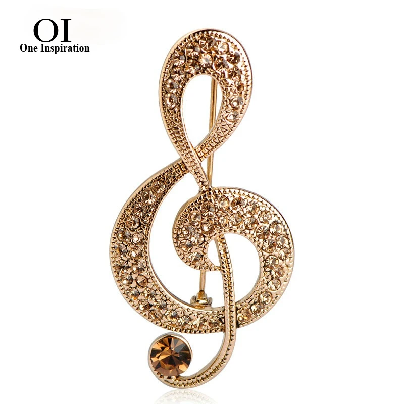 Elegante-Grande-Music-Note-Broche-J-ias-Vintage-Pin-de-Strass-Antigo ...