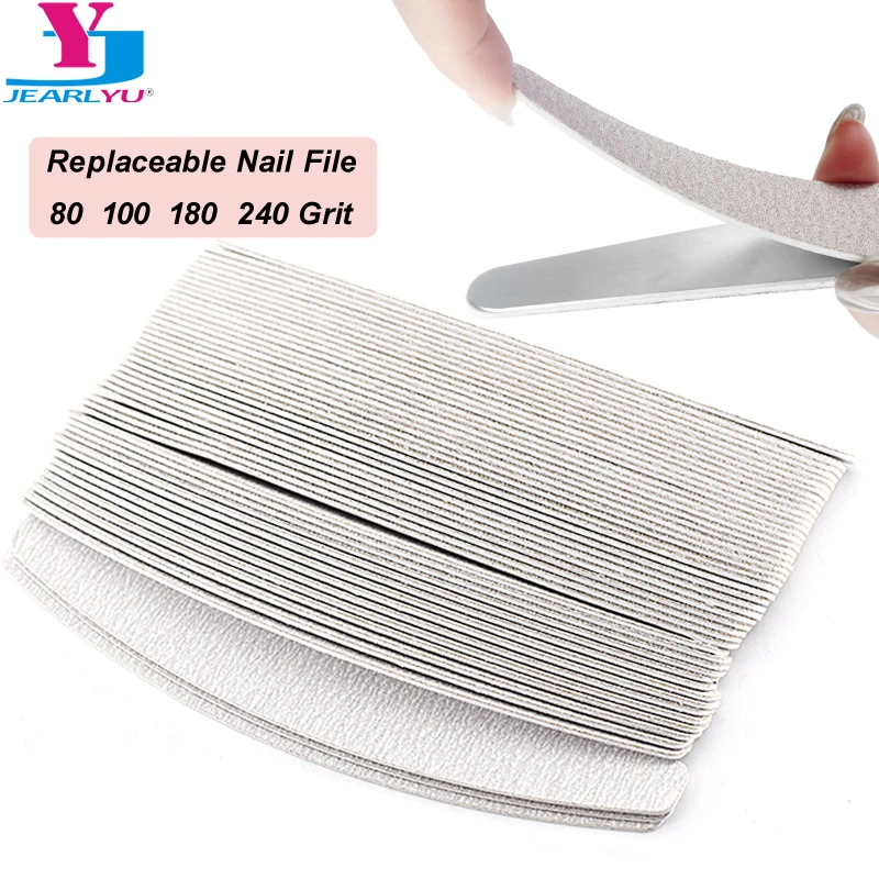 100Pcs-Lot-Thick-Replacement-Sandpaper-Files-Grit-180-With-Metal-Handle ...