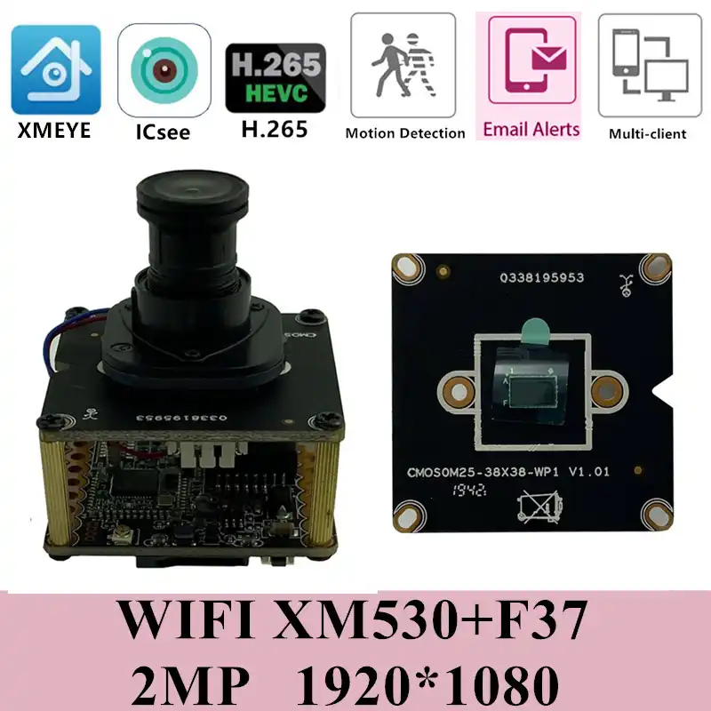 XM530+F37 IP Camera Module Board M12 Lens 2MP 1080P H.265 IRC 1920*1080 ...