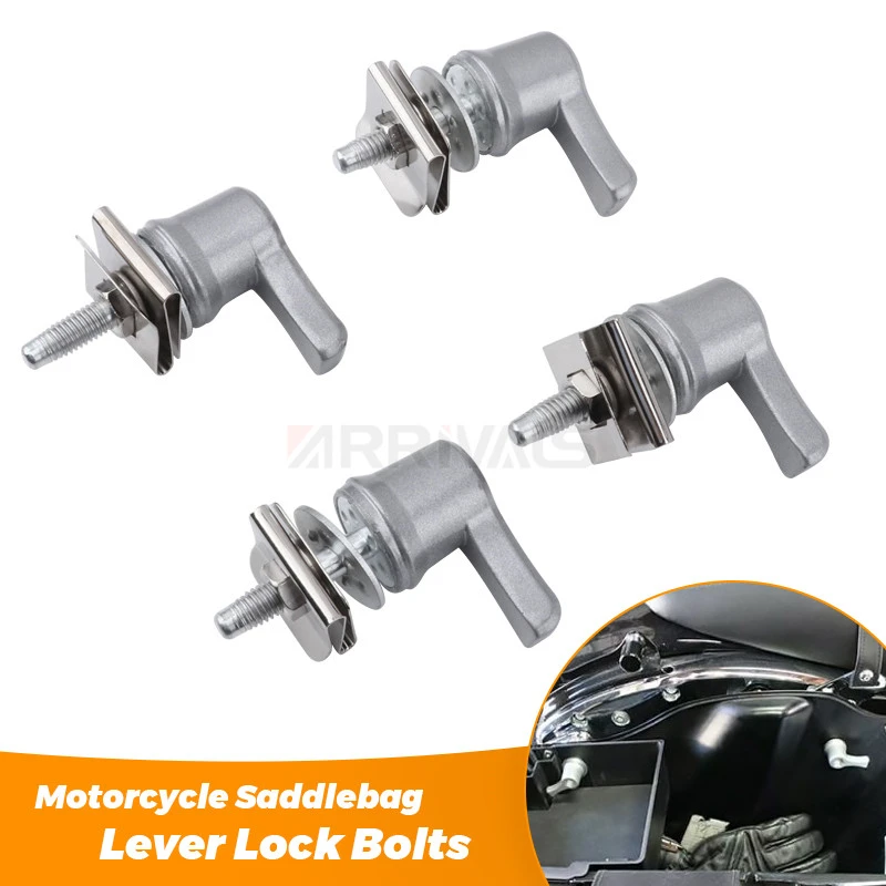 4-pack Motorcycle Saddlebag Lever Lock Bolts & Nuts Kit For Harley ...