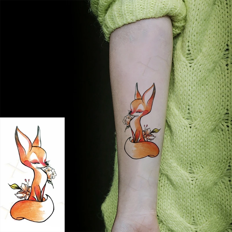 Fake Rabbit Tattoos Goedkope Temporary ECG Tattoos For Women Realistic