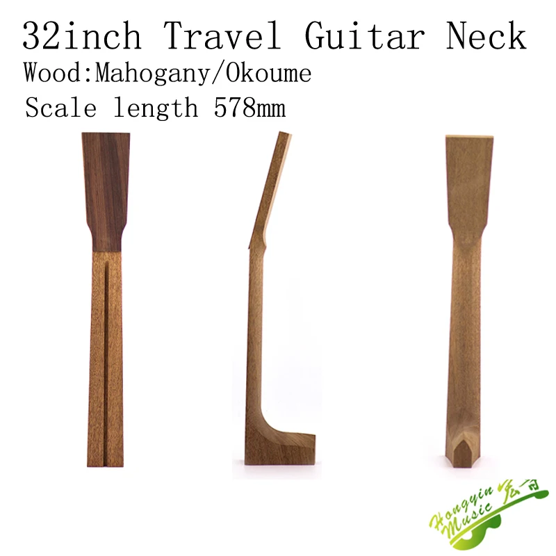 32 inch Traveling Guitar Gabon Mahogany Okoume Wood Neck Rosewood Head ...