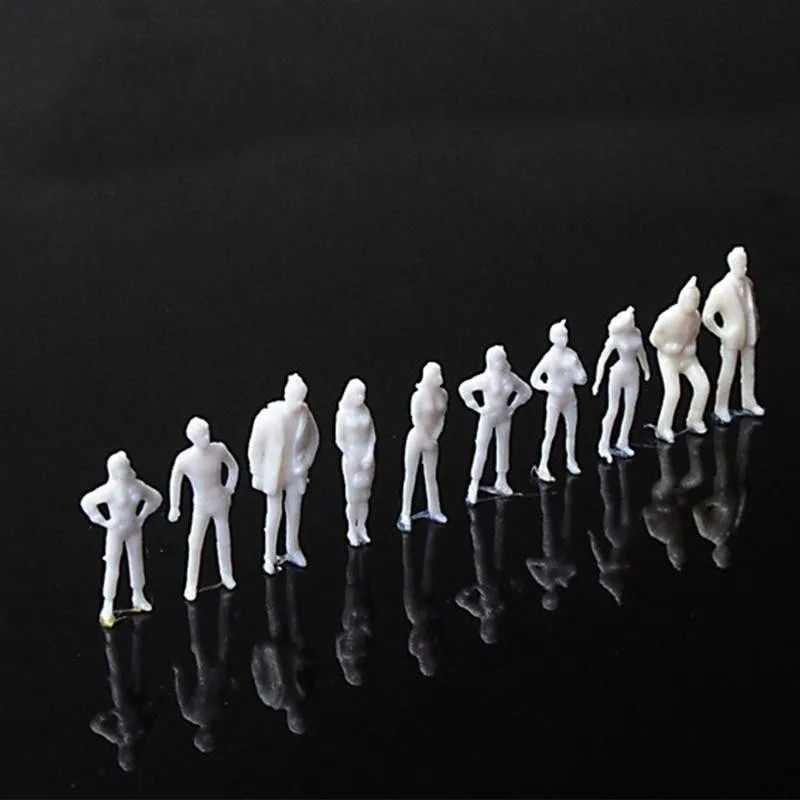 50Pcs-Set-3-5cm-High-Scale-Model-Character-Miniature-White-Figures ...