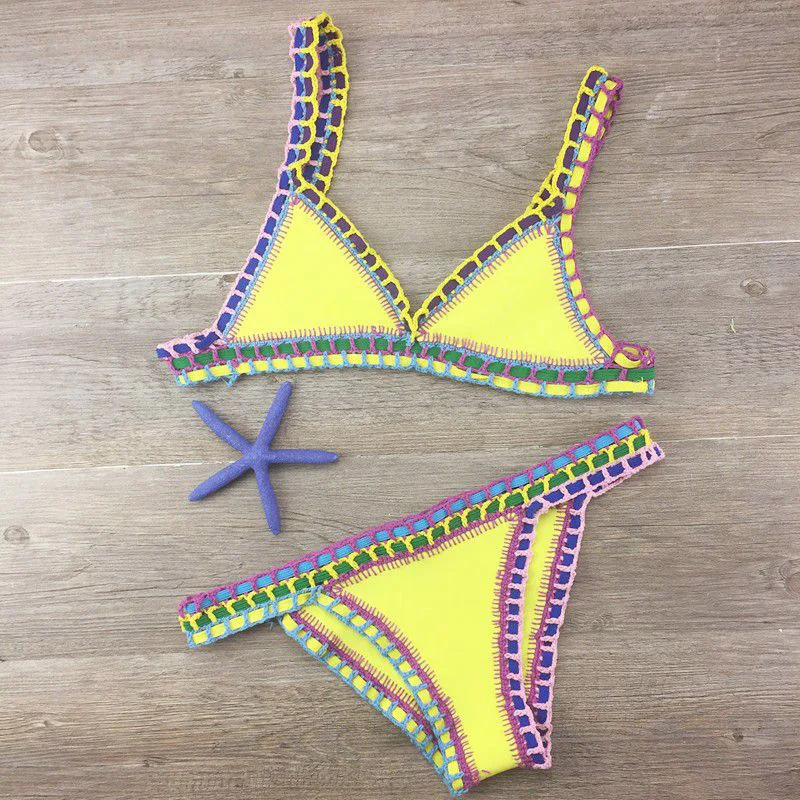 Sexy Bikinis 2020 Summer Women Swimsuit Hand Crocheted Bikini Set ...